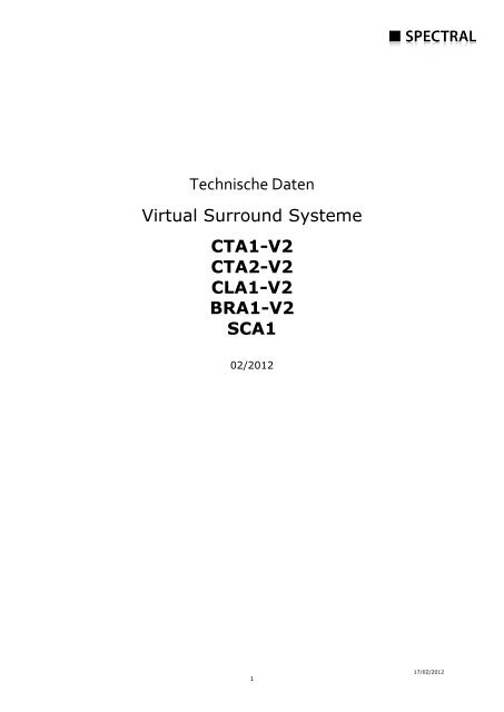 CTA1-V2 CTA2-V2 CLA1-V2 BRA1-V2 SCA1