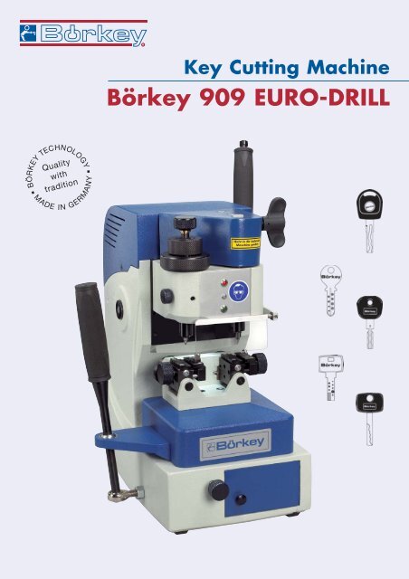 Key Cutting Machine Börkey 909 EURO-DRILL