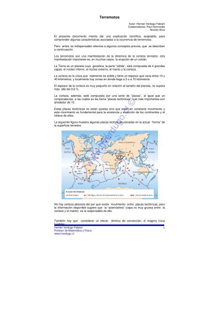 Terremotos - Ejercicios de fÃ­sica y matemÃ¡tica