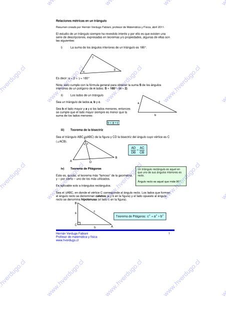 Relaciones mÃ©tricas en un triÃ¡ngulo - Ejercicios de fÃ­sica y matemÃ¡tica