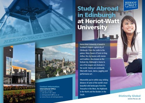 Visiting students leaflet - Heriot-Watt University