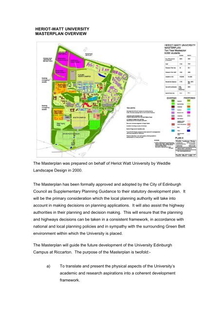 Campus Masterplan Overview - Heriot-Watt University