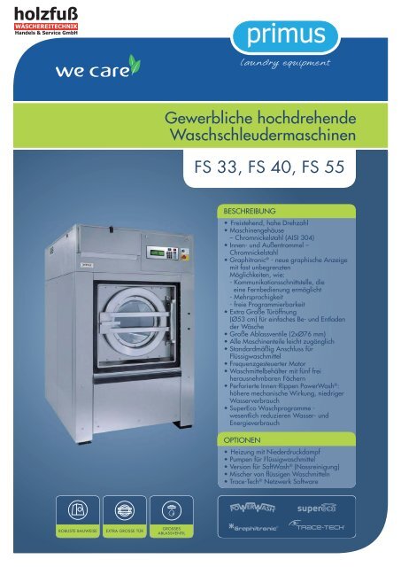 Primus FS 33 - holzfuss-waeschereitechnik.de