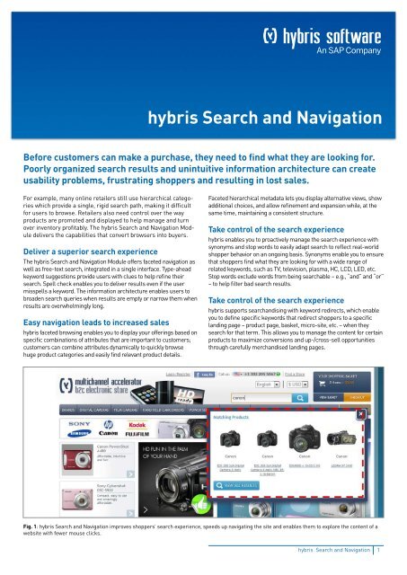 hybris Search and Navigation
