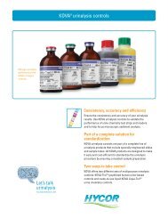 Urine Microscopy fact sheet - Hycor Biomedical