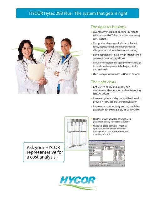 Allergy Testing Information Sheet - Hycor Biomedical