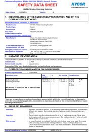 Allergy Testing Information Sheet - Hycor Biomedical