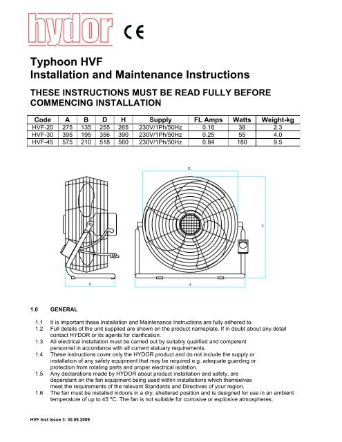 Typhoon Fans - Hydor