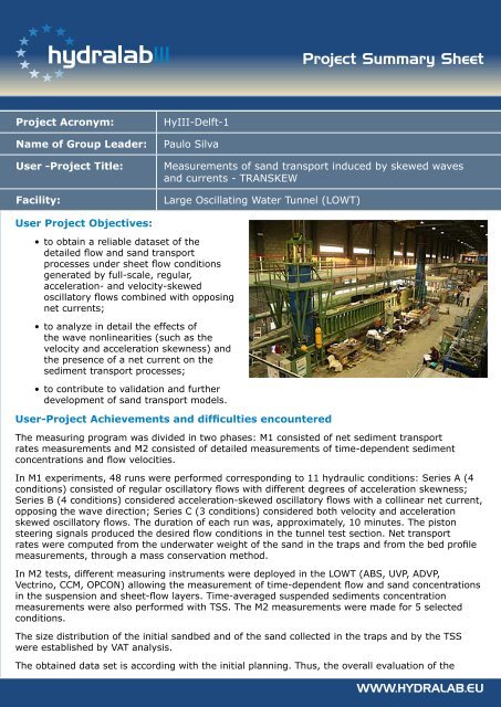 Project Summary Sheet