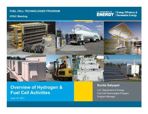 Overview of Hydrogen & Fuel Cell Activities - DOE Hydrogen and ...