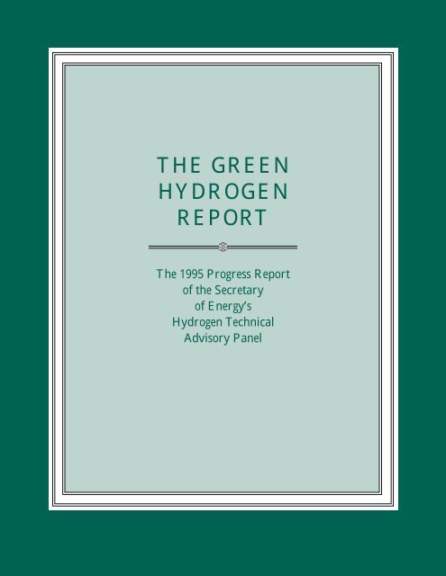 The Green Hydrogen Report - DOE Hydrogen and Fuel Cells ...