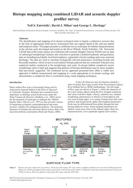 Biotope mapping using combined LiDAR and acoustic doppler ...