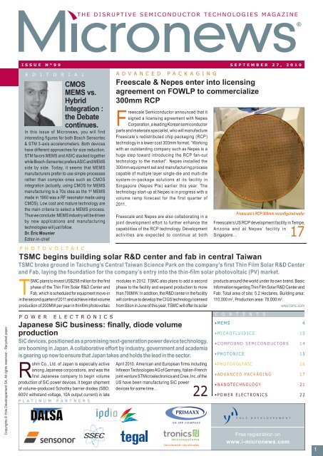 CMOS MEMS vs. Hybrid Integration : the Debate ... - I-Micronews