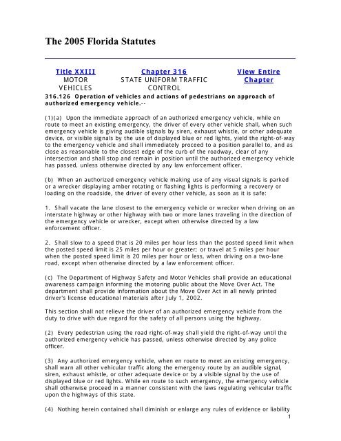 The 2005 Florida Statutes - IAFC