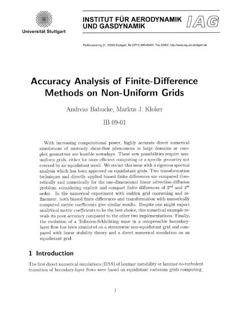 Accuracy Analysis Of Finite Difference Methods On Non Uniform Grids