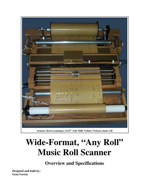 Wide-Format, “Any Roll” Music Roll Scanner - The IAMMP