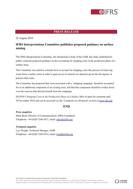 Press Release - IAS Plus