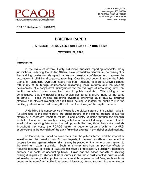 Download the Briefing Paper - IAS Plus