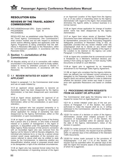 Resolution 820e - IATA