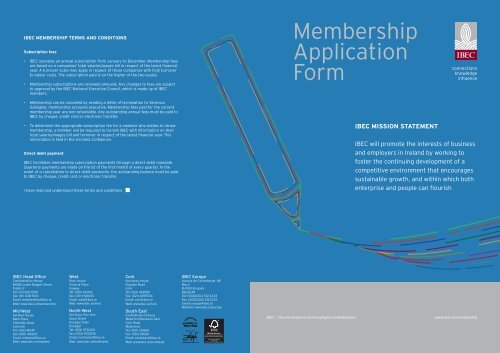 Membership Application Form â IBEC MISSION STATEMENT