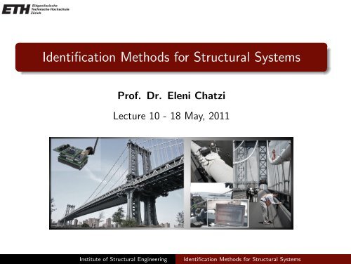 Identification Methods For Structural Systems