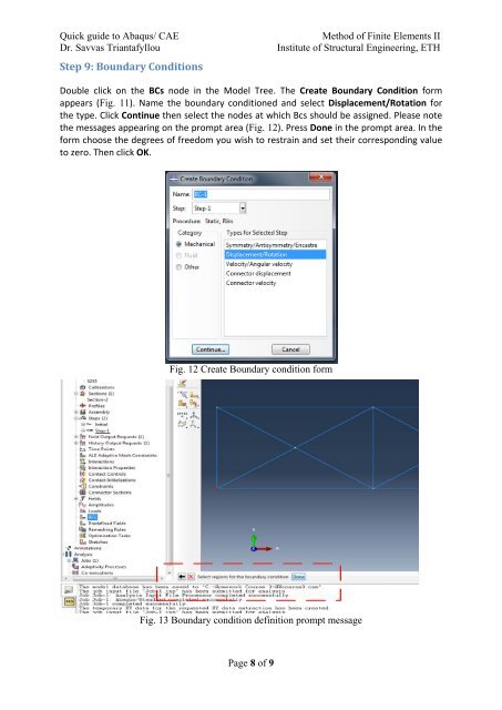 Quick guide to Abaqus/