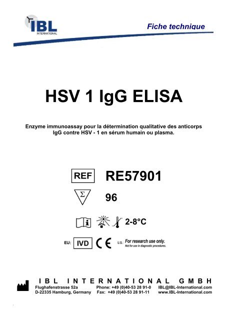 HSV 1 IgG ELISA - IBL international