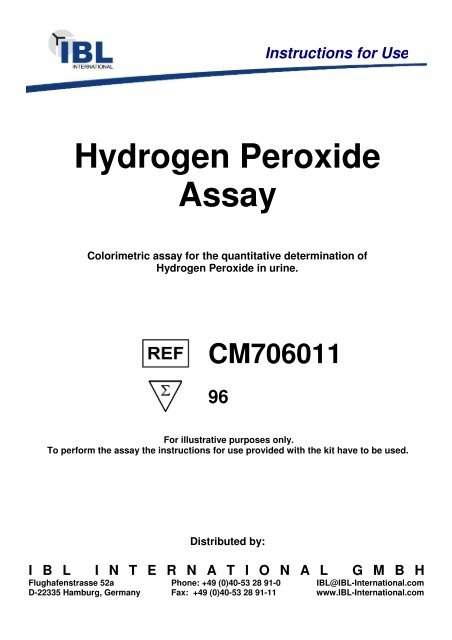 Hydrogen Peroxide Assay - IBL international