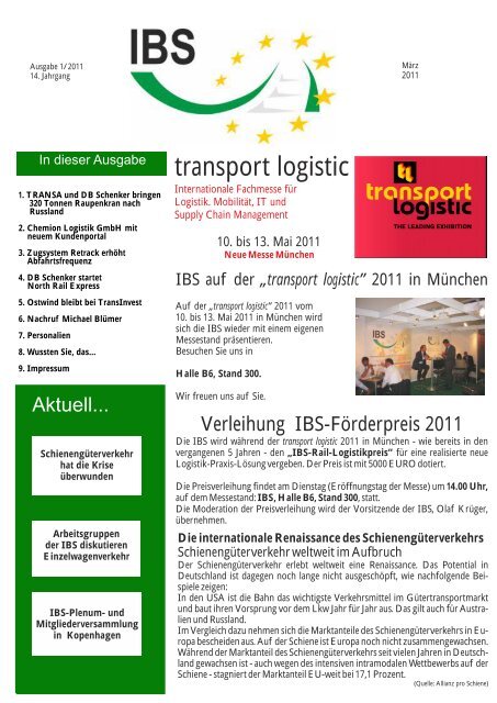 transport logistic - (IBS) eV