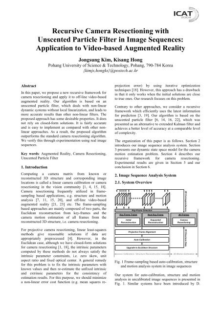 Recursive Camera Resectioning with Unscented Particle Filter in ...