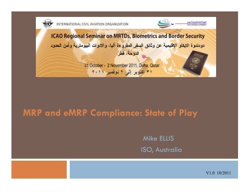 MRP and eMRP Compliance: State of Play - ICAO