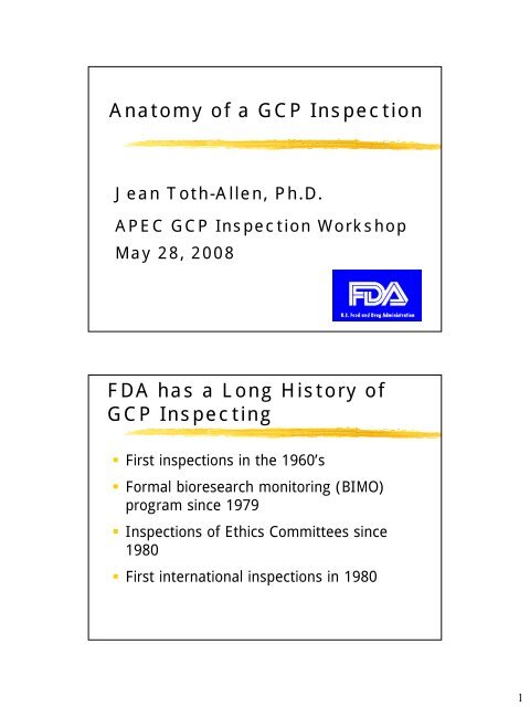 Anatomy of a GCP Inspection - ICH