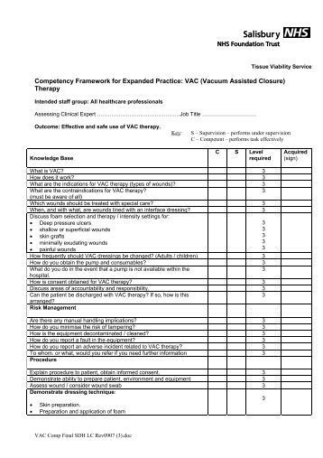 INITIAL UMG/JDH AMBULATORY COMPETENCY CHECKLIST 1 of ...