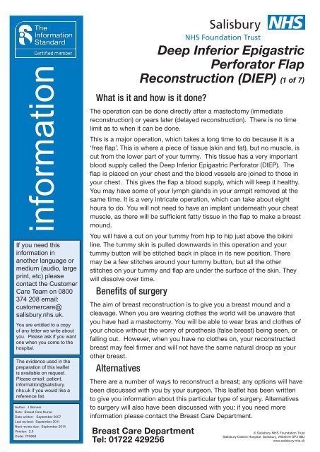 DIEP - ICID - Salisbury NHS Foundation Trust