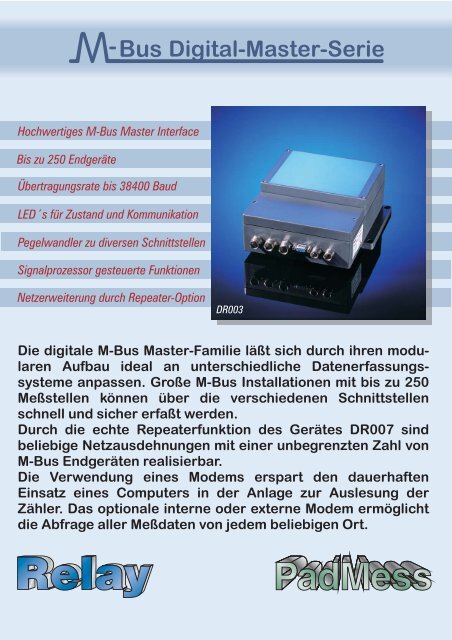 M-Bus Digital Master Serie - Relay GmbH