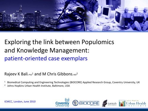 Exploring the link between Populomics and Knowledge ... - ICMCC