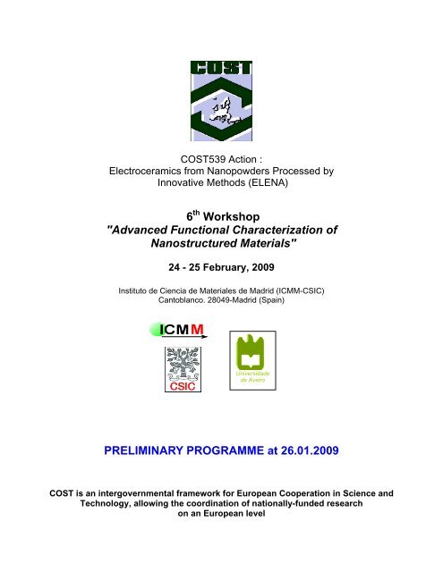 Advanced Functional Characterization - Materials Science Institute ...