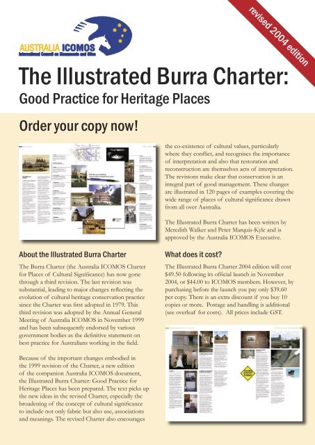 The Illustrated Burra Charter: - Icomos