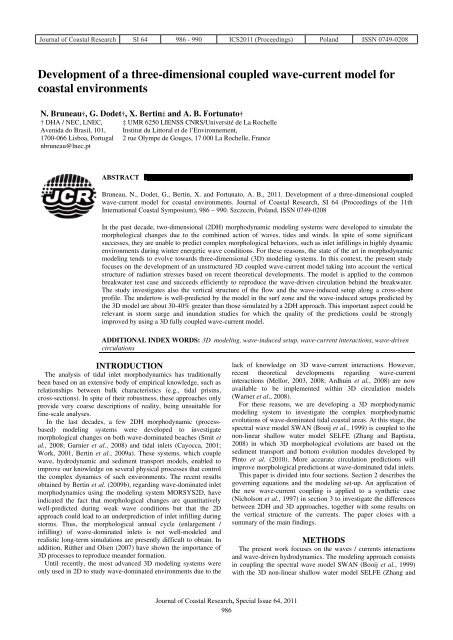 Development of a three-dimensional coupled wave-current model ...