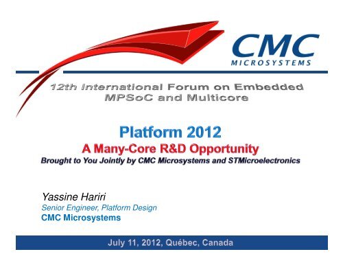 STMicroelectronics Platform 2012 - ICTherm