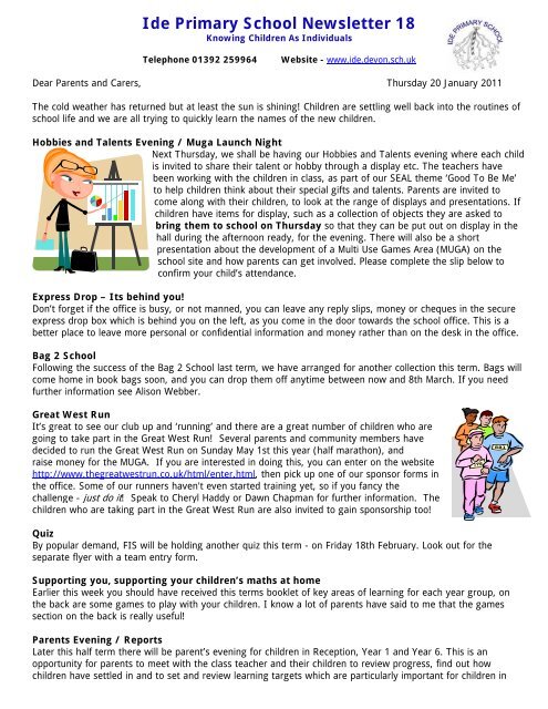 Ide Primary School Newsletter 18 ide-primary-school-newsletter-18