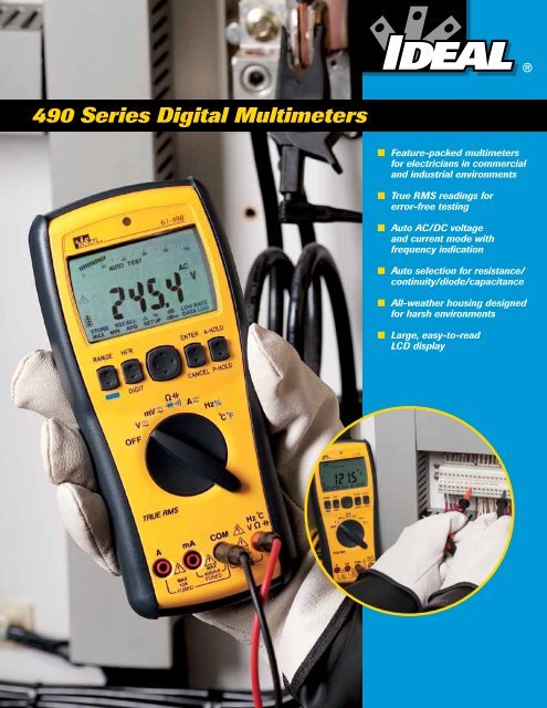 490 Series Digital Multimeters Brochure - Ideal Industries Inc.