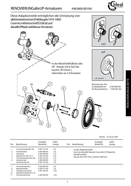 Ideal Standard Alte Serien