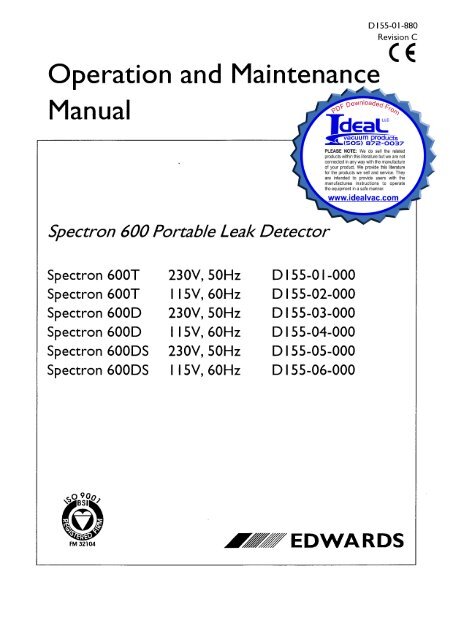 Operating The Spectron 600 - Ideal Vacuum Products