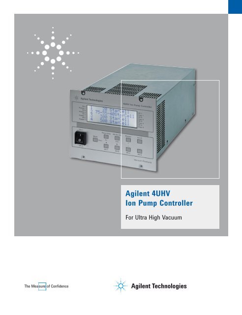 The New Agilent 4UHV Ion Pump Controller - Ideal Vacuum Products