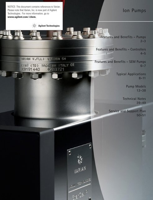Ion Pumps Varian, Inc. Vacuum Technologies - Ideal Vacuum Products