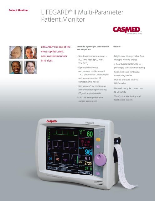 LIFEGARDÂ® II Multi-Parameter Patient Monitor