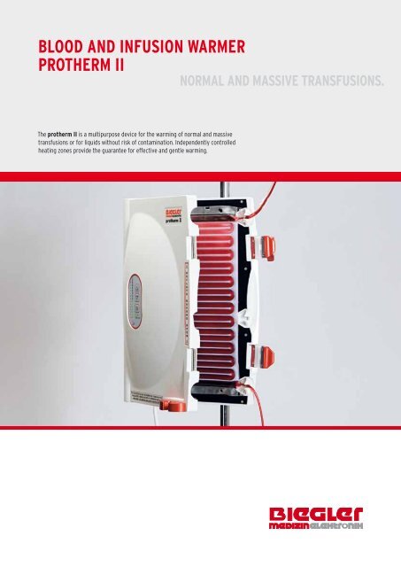 BLOOD AND INFUSION WARMER pROthERM II