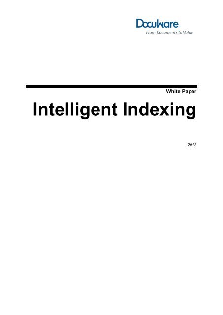 Intelligent Indexing