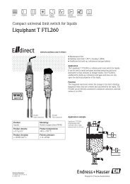 TD Liquifloat T FTS20 (PDF 255,0 kB) - Endress+Hauser Ireland